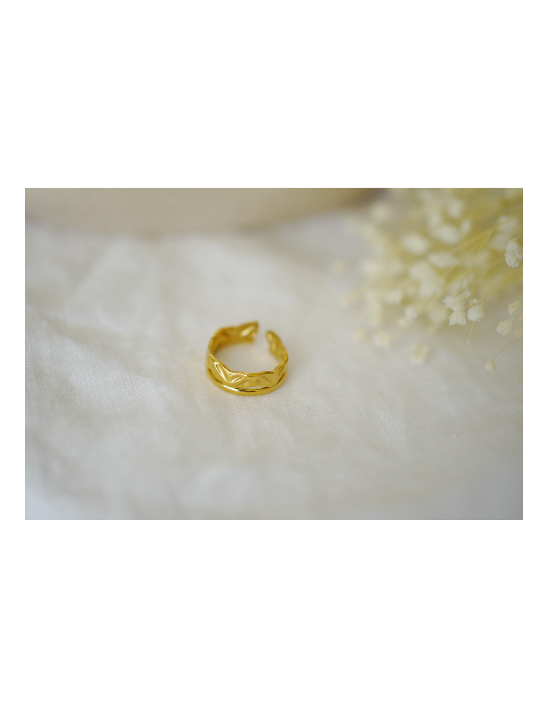 Bague martelée dorée Salomé | Bijou chic et moderne